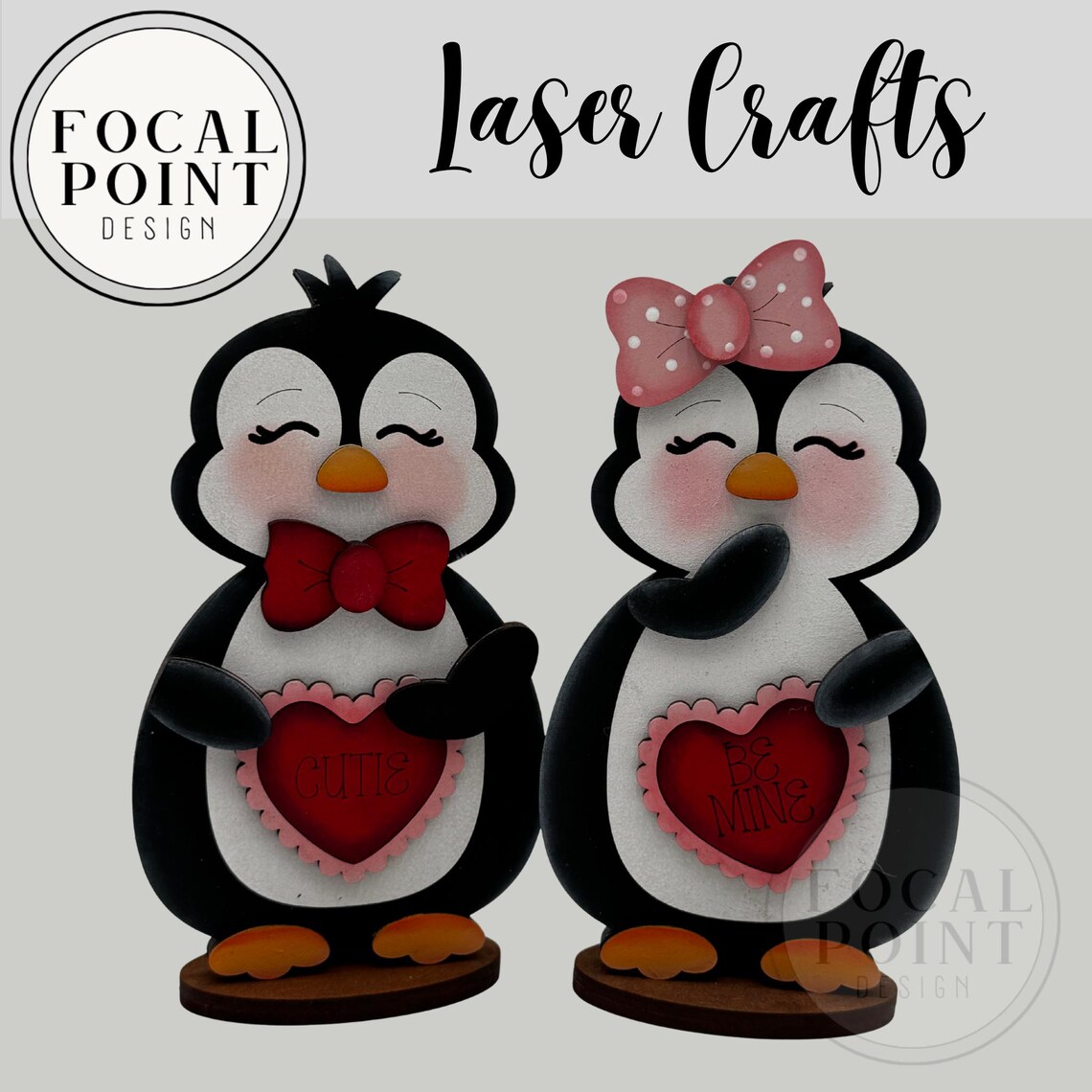 Valentine Penguin Shelf Sitter | Cute Love Penguin Decor | Handmade ...