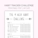 4-week Self-care Habit Challenge Tracker | Aesthetic Printable PDF ...