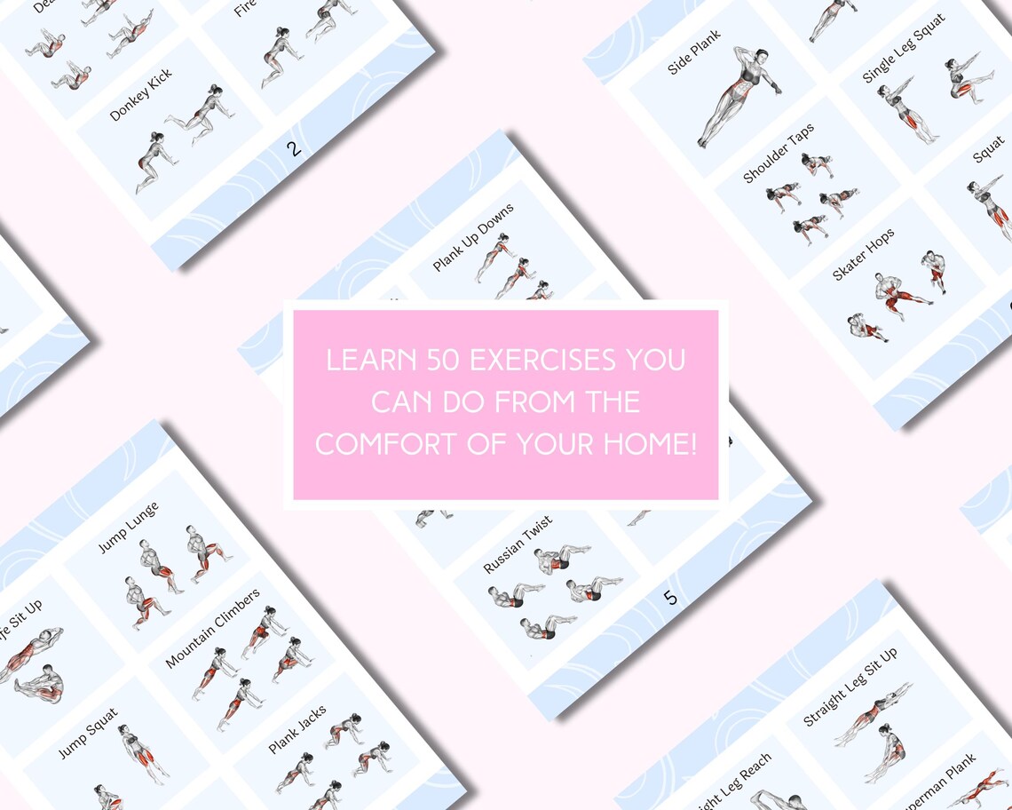 50 at Home Bodyweight Exercises 8 Circuit Formats Home Workout Guides ...