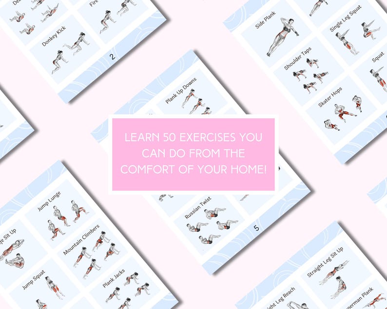 50 at Home Bodyweight Exercises 8 Circuit Formats Home Workout Guides ...