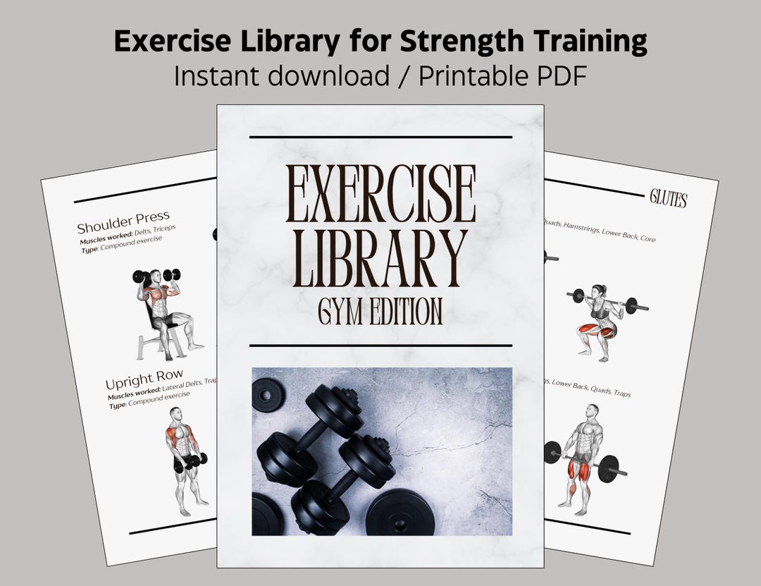 Exercise Library Gym Edition / Execise Glossary for Strength Training ...