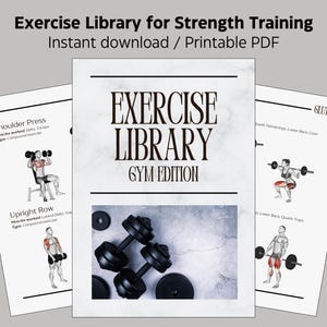 Exercise Library Gym Edition / Execise Glossary for Strength Training ...
