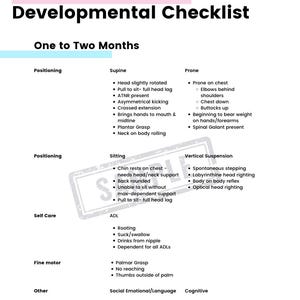 Occupational Therapy Developmental Milestones PDF Printable Evaluation ...