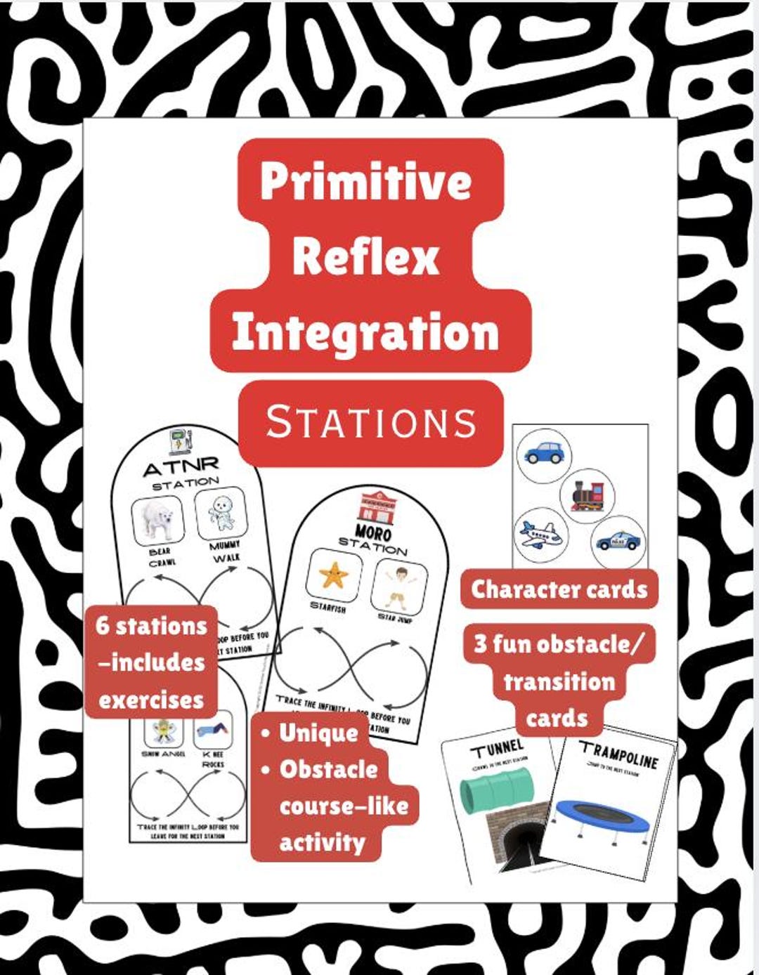 Primitive Reflex Integration Exercise Stations - Obstacle Course ...