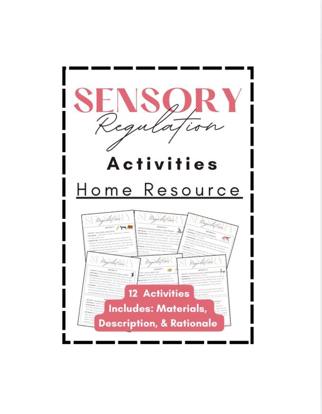 Sensory Regulation Activities - Home Program - Sensory Activities HEP ...