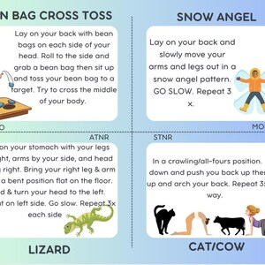 Primitive Reflex Integration Exercises and Activity Cards *PT OT ...