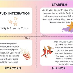 Primitive Reflex Integration Exercises and Activity Cards *PT OT ...