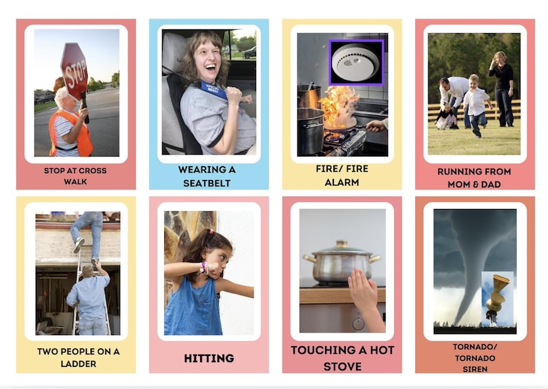 Safety Cards Safety Awareness Activity *SPED OT ST* Safety Awareness - Etsy