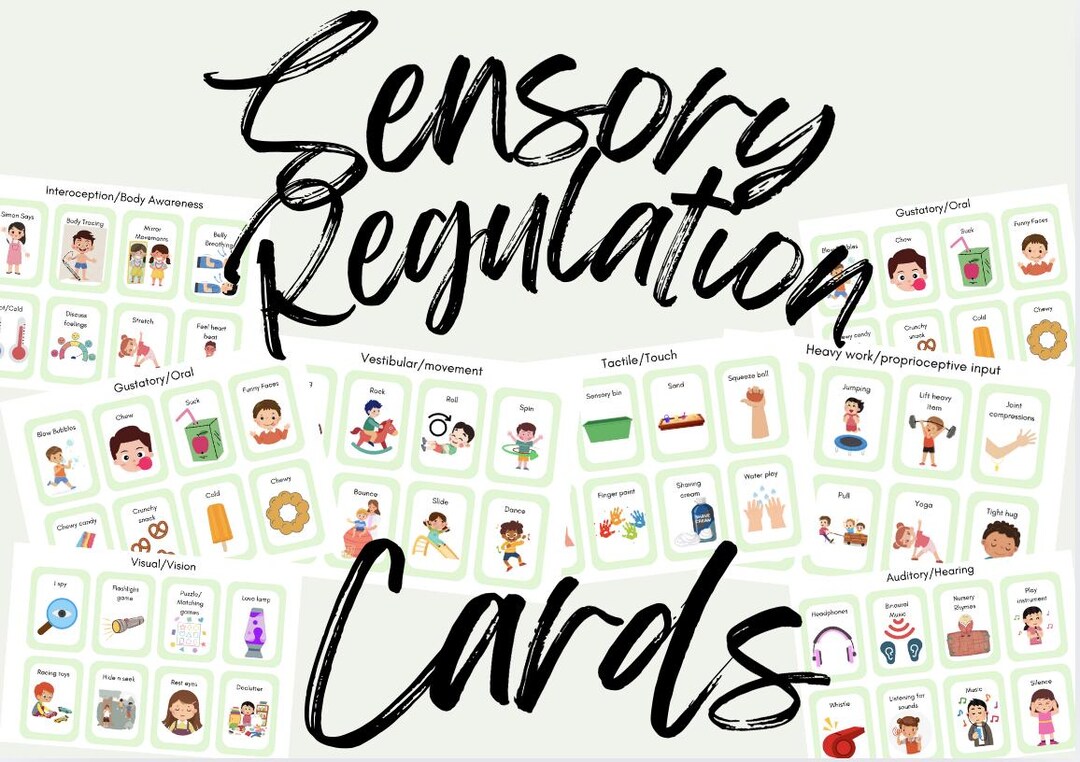Sensory Regulation Sensory Diet Cards Activities - Etsy