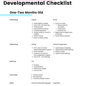 Occupational Therapy Developmental Milestones PDF Printable Evaluation ...