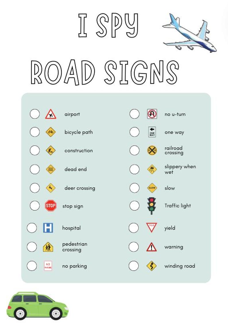 ROADTRIP TRAVEL ACTIVITY Pack for Kids - Etsy