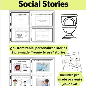 Potty Training Social Stories - Visual Aid - Personalized Social ...