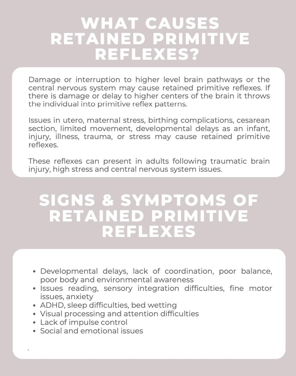 Primitive Reflex Evaluation, Testing, and Treatment Guide - Etsy