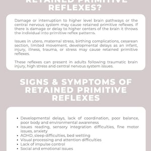 Primitive Reflex Evaluation, Testing, and Treatment Guide - Etsy