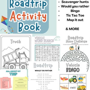ROADTRIP TRAVEL ACTIVITY Pack for Kids - Etsy