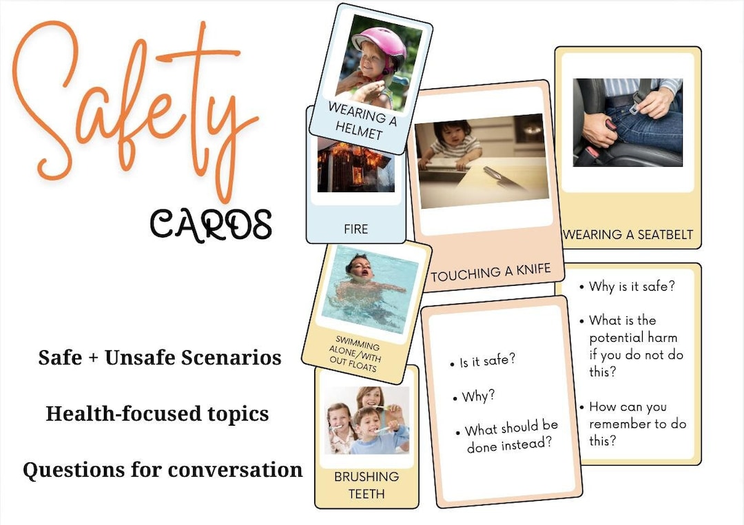 Safety Cards - Safe, Unsafe, and Health Focused Cards * Safety ...