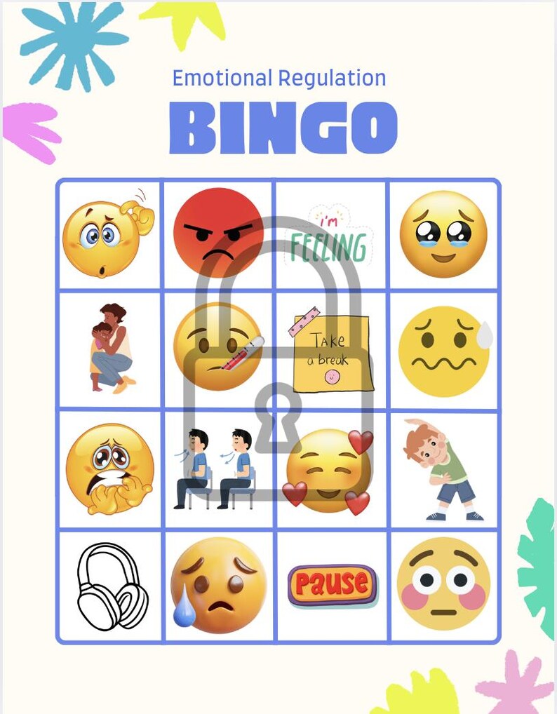 Emotional Regulation BINGO **emotions and Coping Skills BINGO** - Etsy