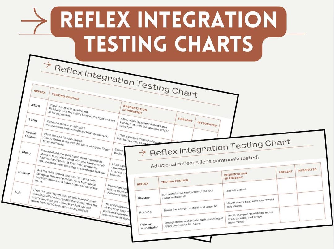 Primitive Reflex Integration Charts Testing Resource *reflex ...