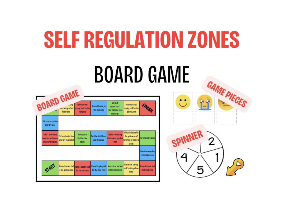 Self Regulation Zones - Emotional Regulation - Board Game - Etsy