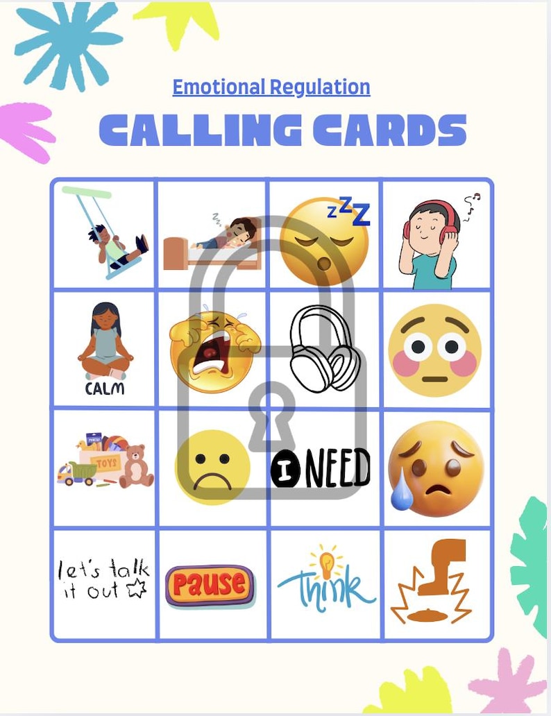 Emotional Regulation BINGO **emotions and Coping Skills BINGO** - Etsy