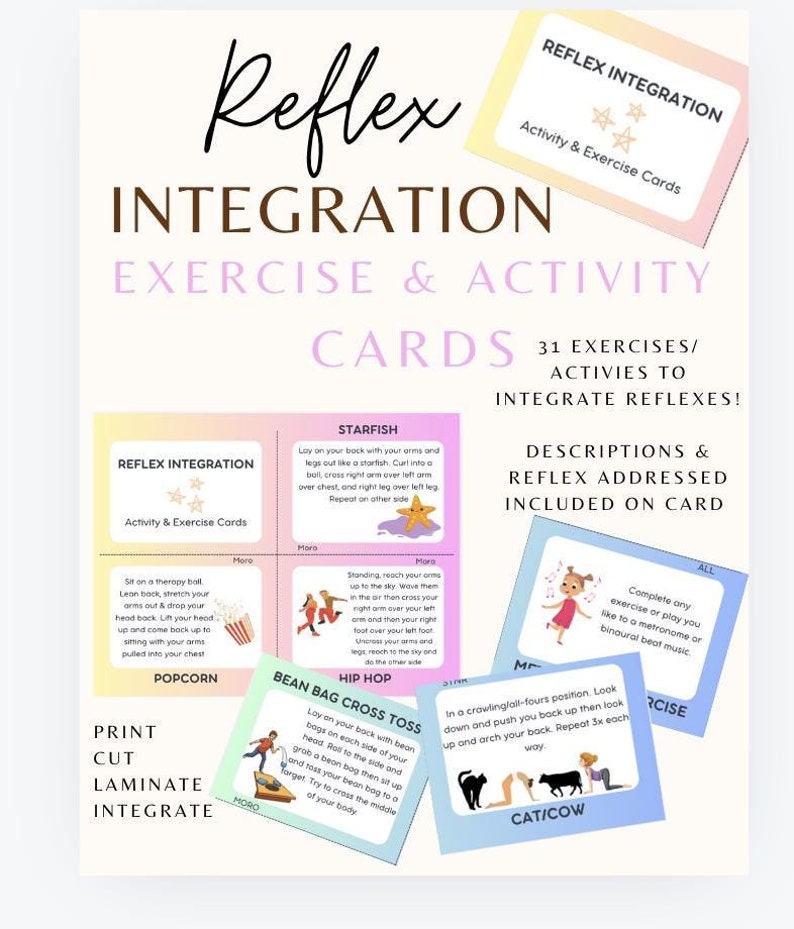 Primitive Reflex Integration Exercises and Activity Cards *PT OT ...