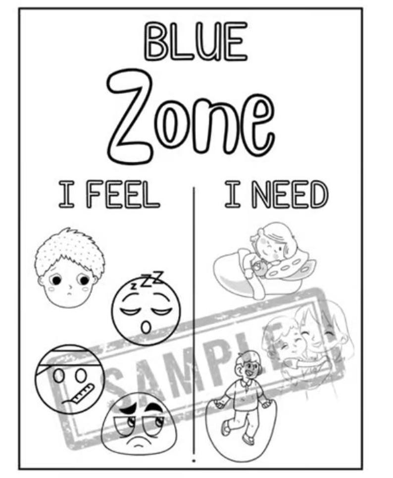 Zones of Regulation Color Pages - Etsy Australia