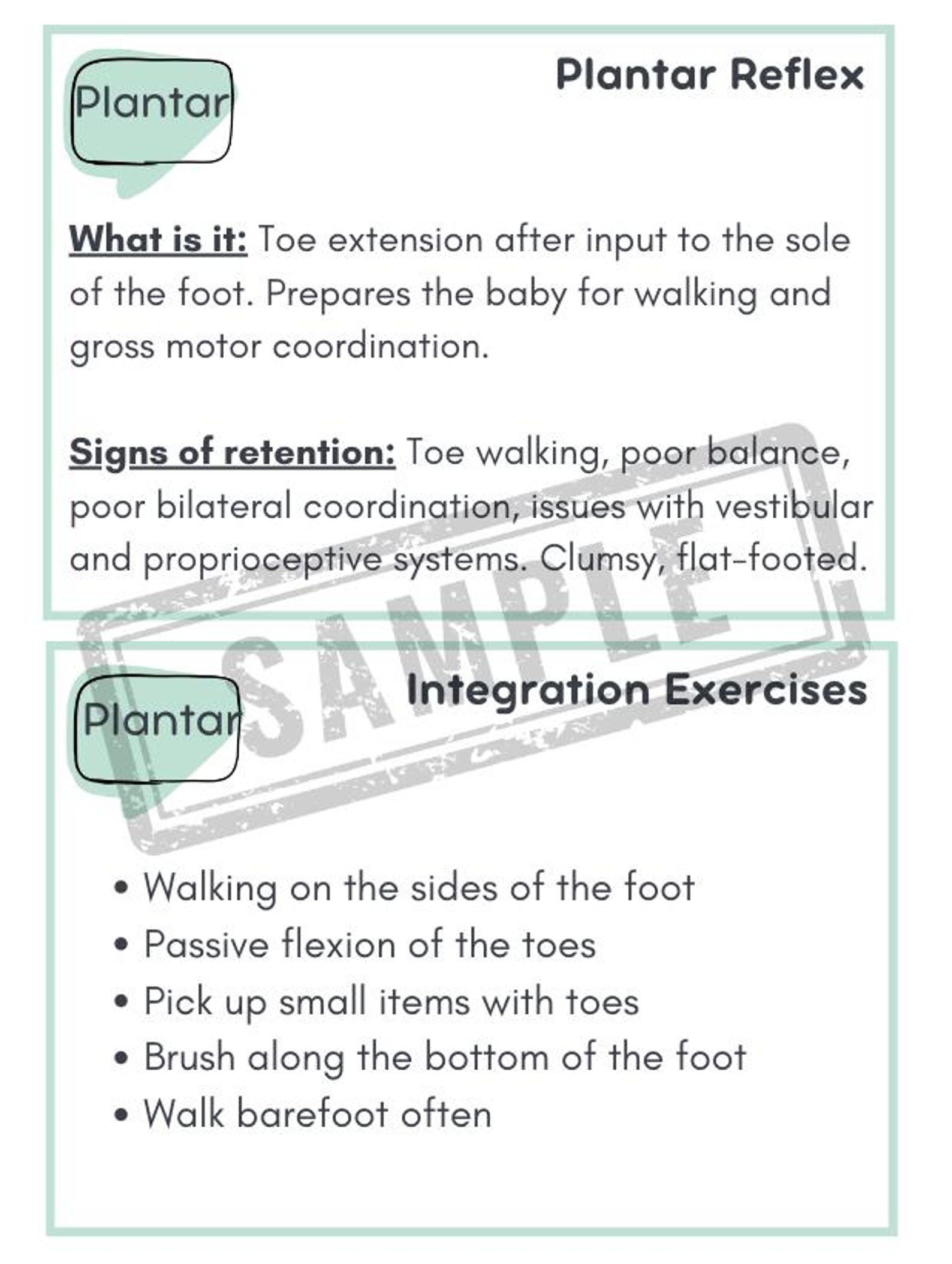 Primitive Reflex Integration Cards - Etsy