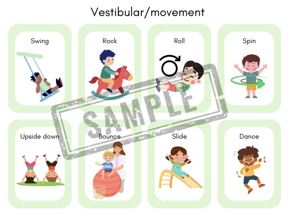 Sensory Regulation Sensory Diet Cards Activities - Etsy