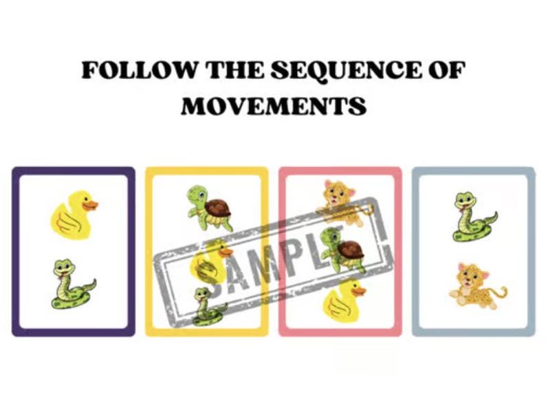 Sensory Breaks Animal Walk Cards Sensory Cards Kids Cards - Etsy