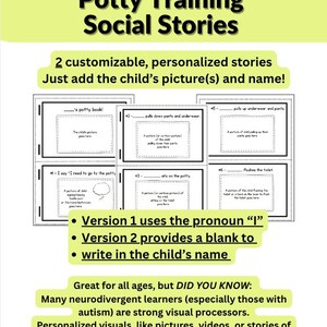 Potty Training Social Stories - Visual Aid - Personalized Social ...
