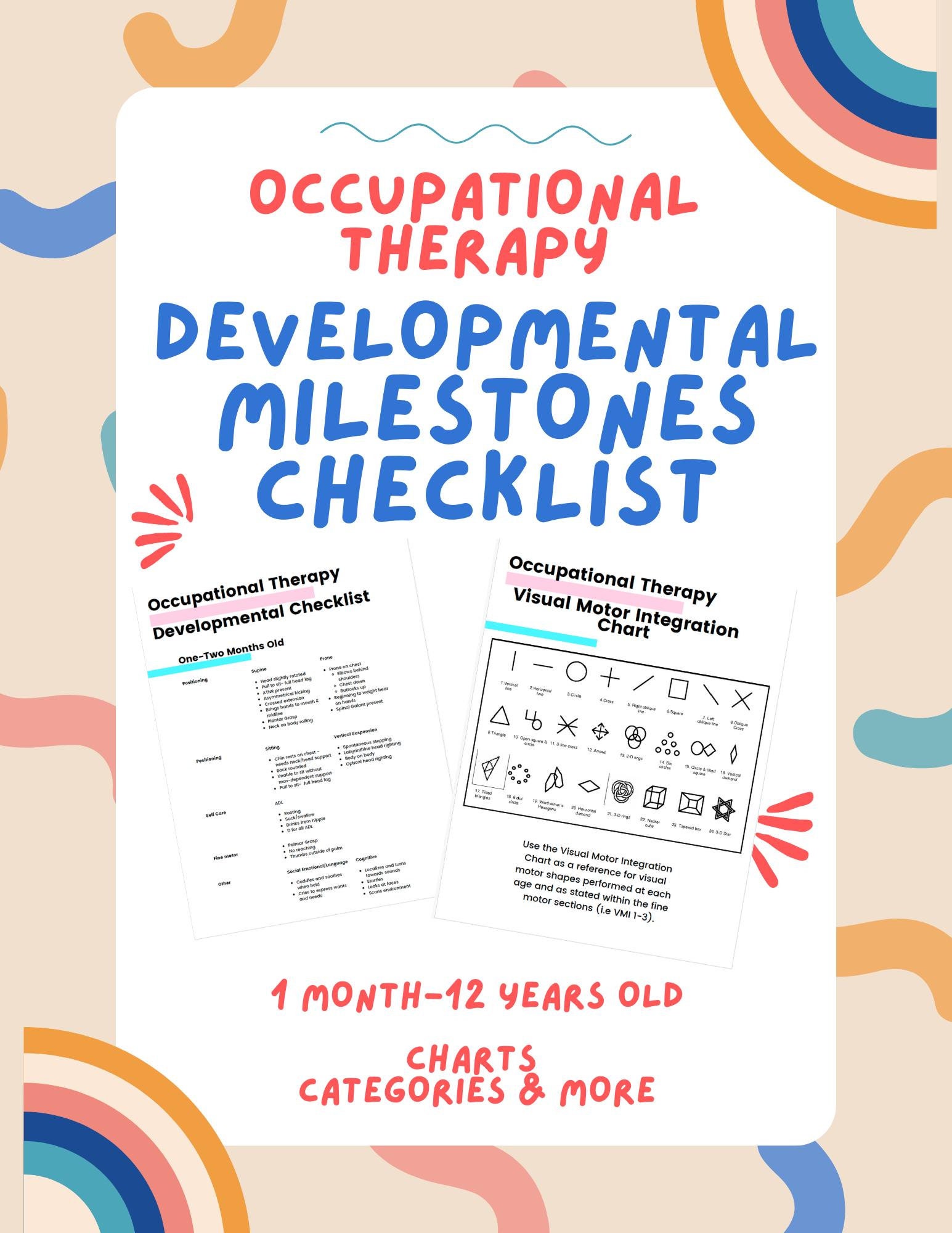 Occupational Therapy Developmental Milestones PDF Printable Evaluation ...
