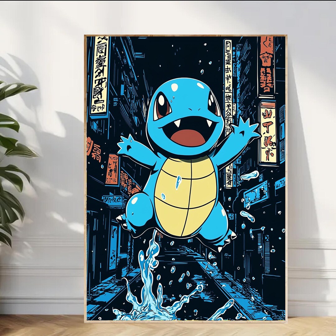 Squirtle Poster Pokémon Poster Pokémon Art Print Pokémon Wall Art ...