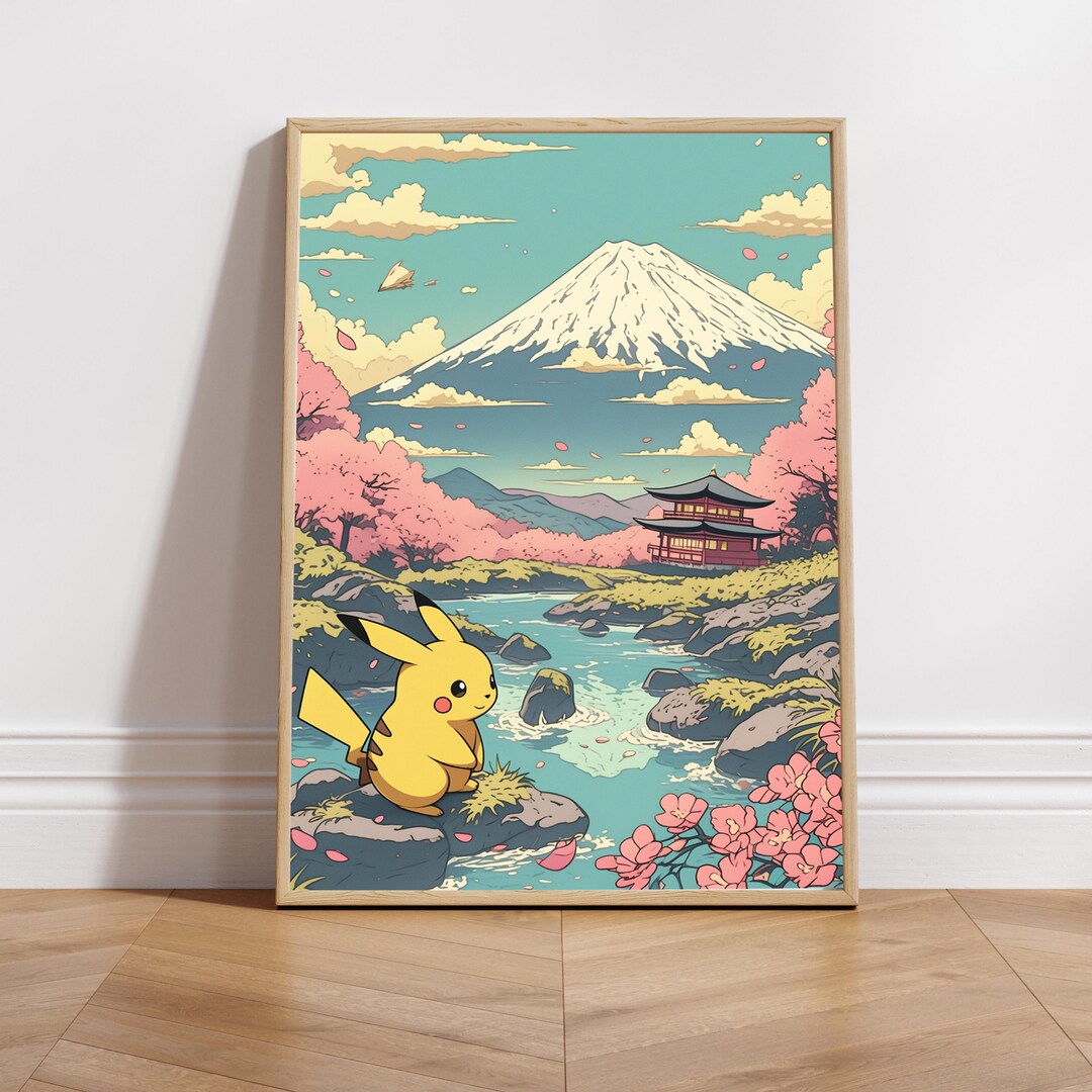 Pikachu Pokémon Poster Pokemon Art Japanese Tapestry Anime Poster ...