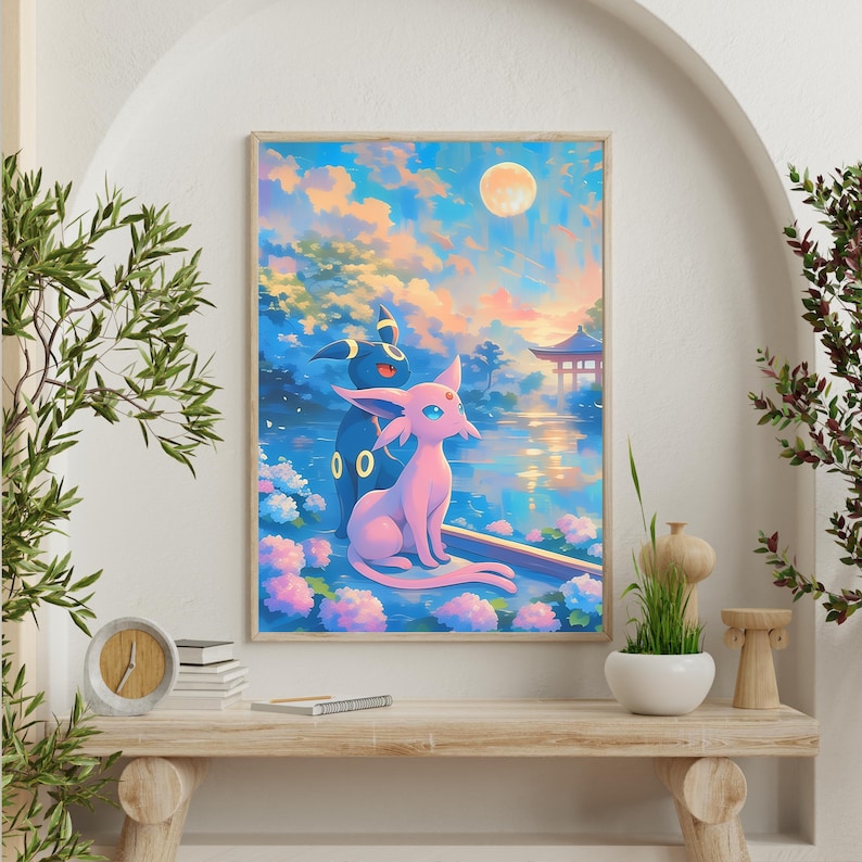 Pokemon Poster Espeon & Umbreon - Watercolor Anime Poster and Fanart ...