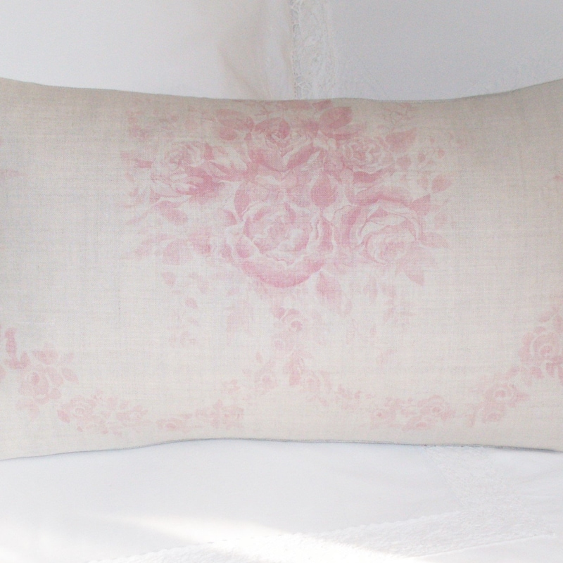 Cabbage Rose Pillow - Etsy