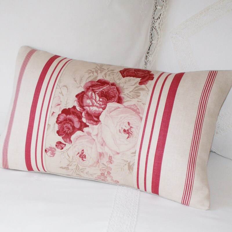 Cabbage Rose Pillow - Etsy