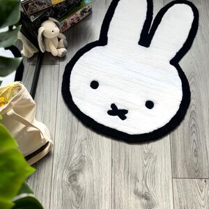 Handmade Miffy Tufted Rug Cozy, Adorable, and Unique Decor Piece - Etsy