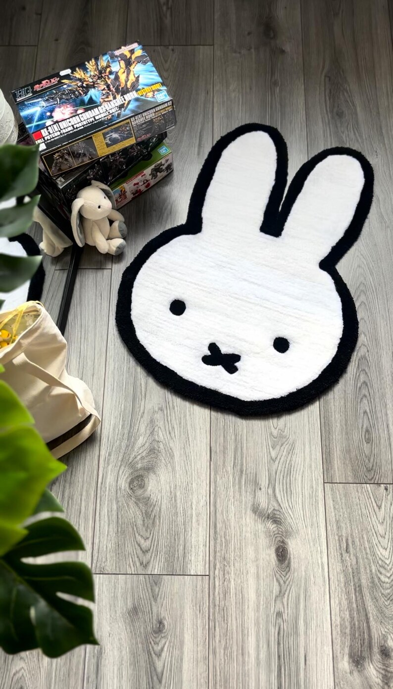 Handmade Miffy Tufted Rug Cozy, Adorable, and Unique Decor Piece - Etsy