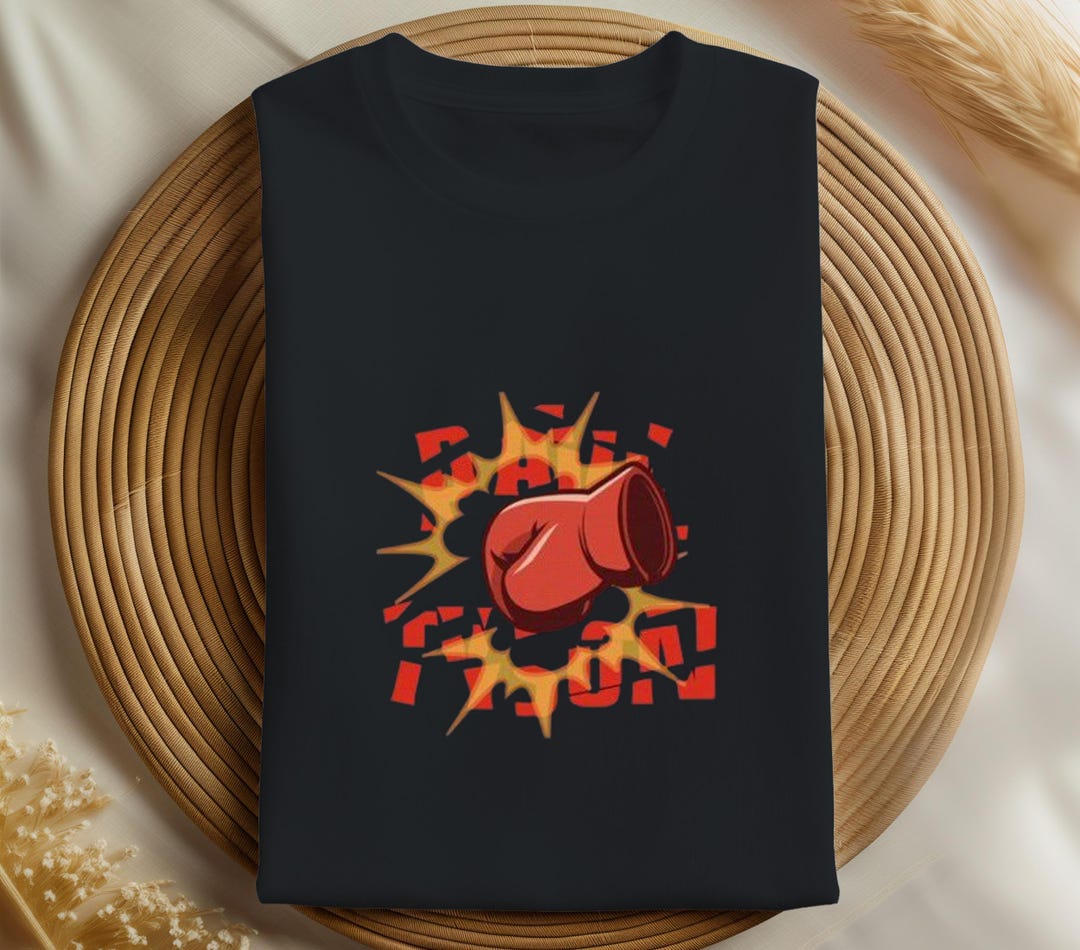 Retro Tyson Vs Paul Boxing T-shirt, Weathered Gaming Style Graphic Tee ...