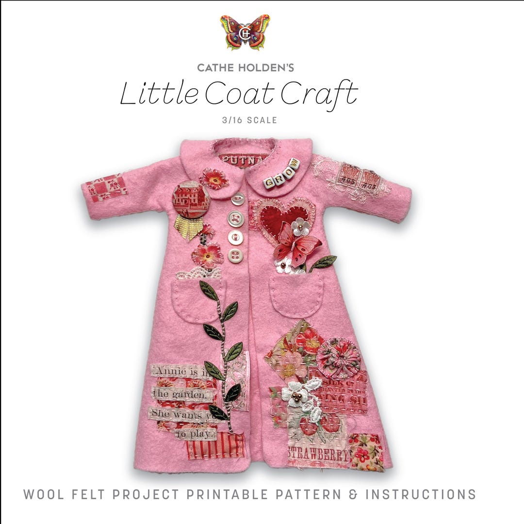 3/16 Scale Little Coat Craft Wool Felt Scale Digital Printable Pattern ...