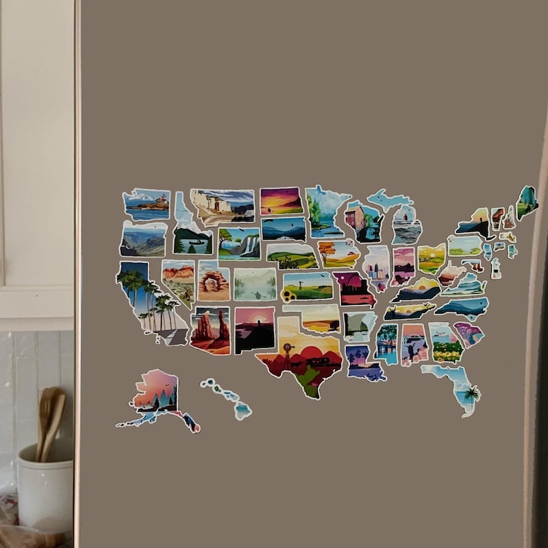 50 States Photo Map - Etsy