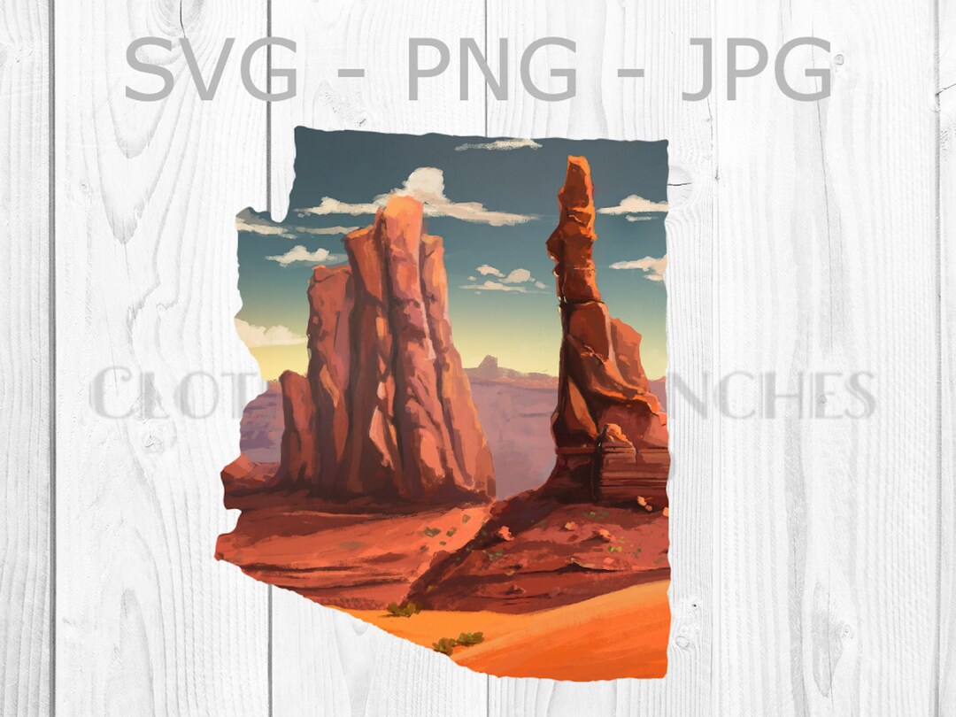 Arizona State Canyon Graphic, Png, Svg, Jpg, Desert Sublimation - Etsy