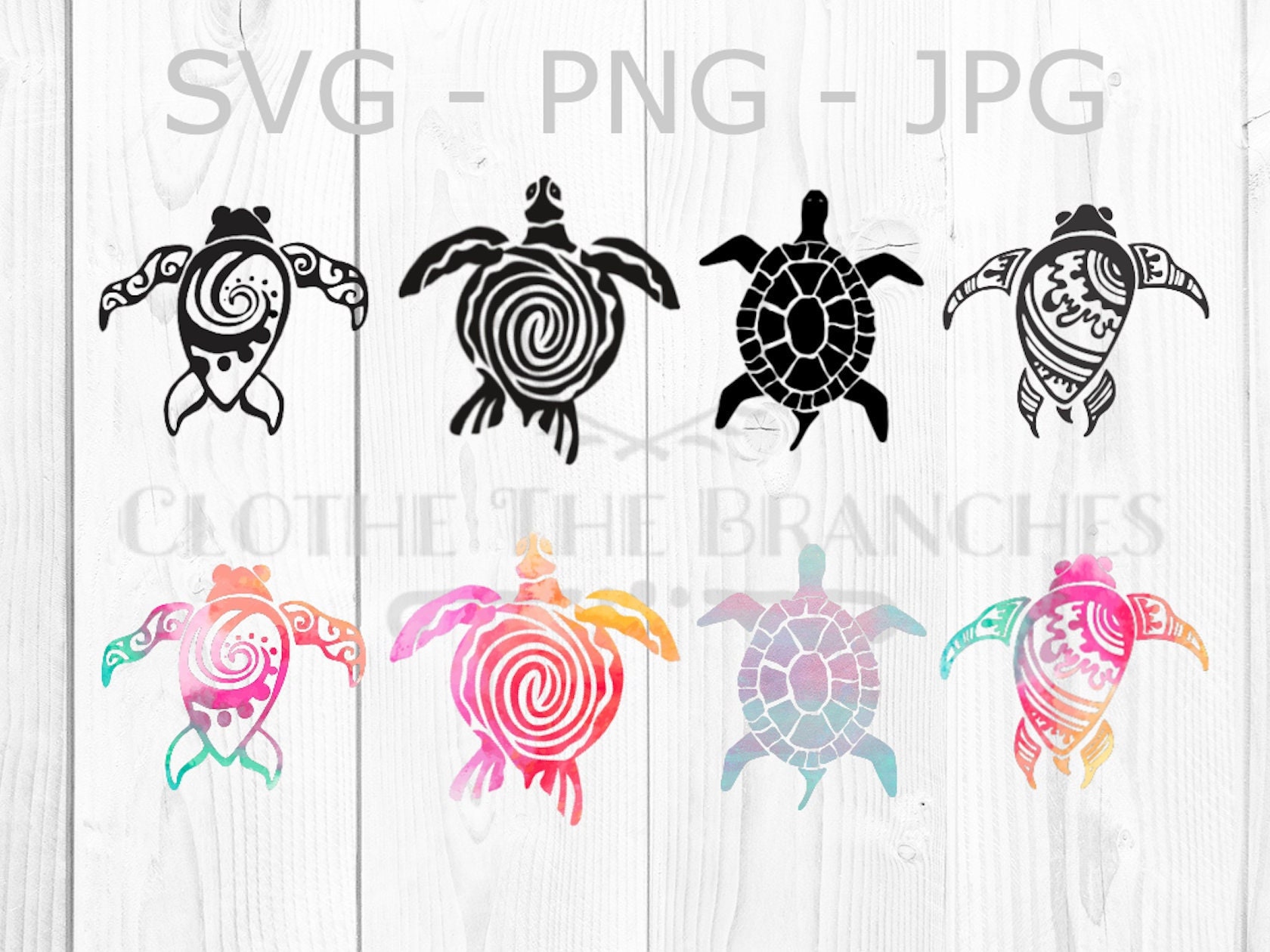 Sea Turtle Bundle Turtle Svg Colorful Turtle Png Sea - Etsy Canada
