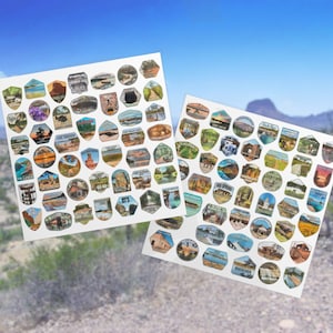Texas State Parks Sticker Sheet, Water Resistant Vinyl Checklist ...