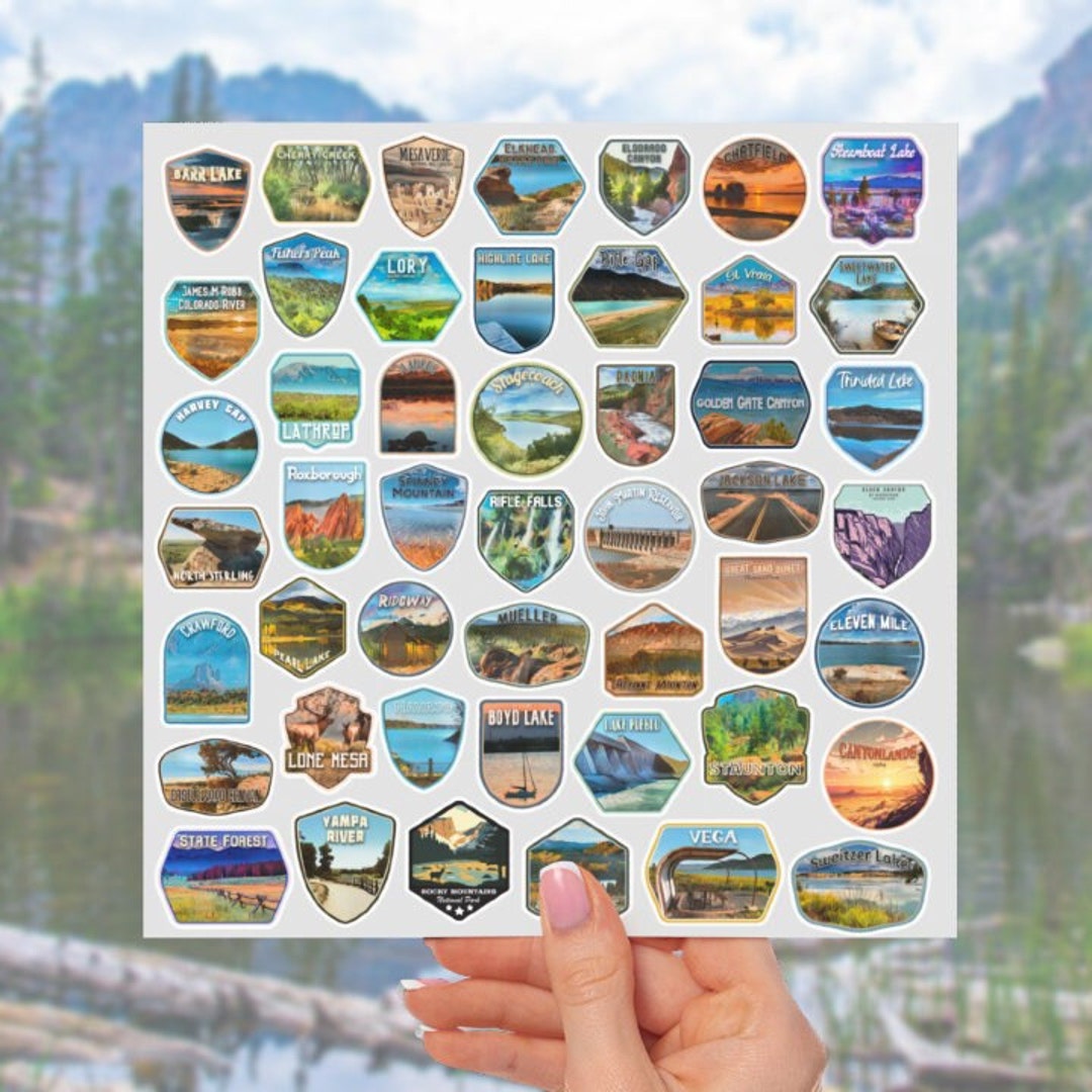 Colorado State Parks Sticker Sheet, Water Resistant Vinyl Checklist ...