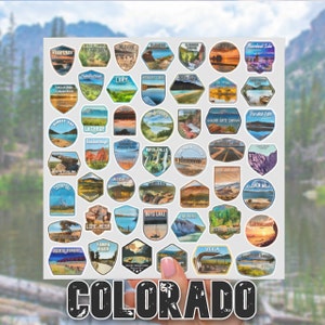 State Parks Mini Sticker Sheet, Water Resistant Vinyl Checklist ...