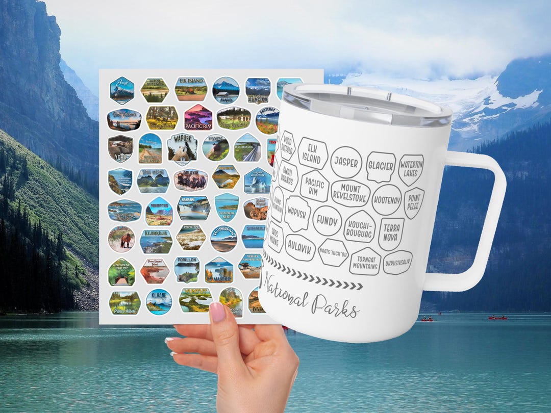 Canadian National Parks Checklist Coffee Mug, Insulated Cup With ...