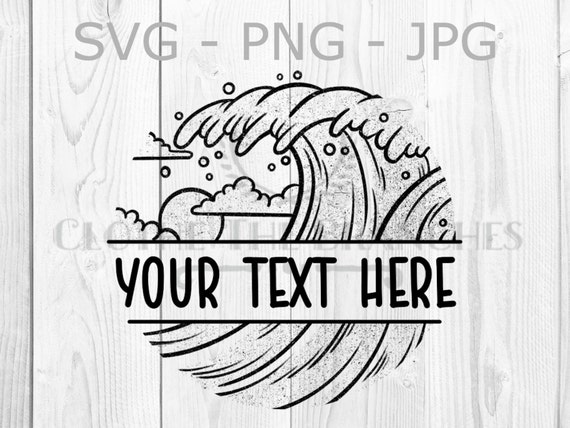 Wave Circle Customizable Graphic Svg Png Jpg - Etsy