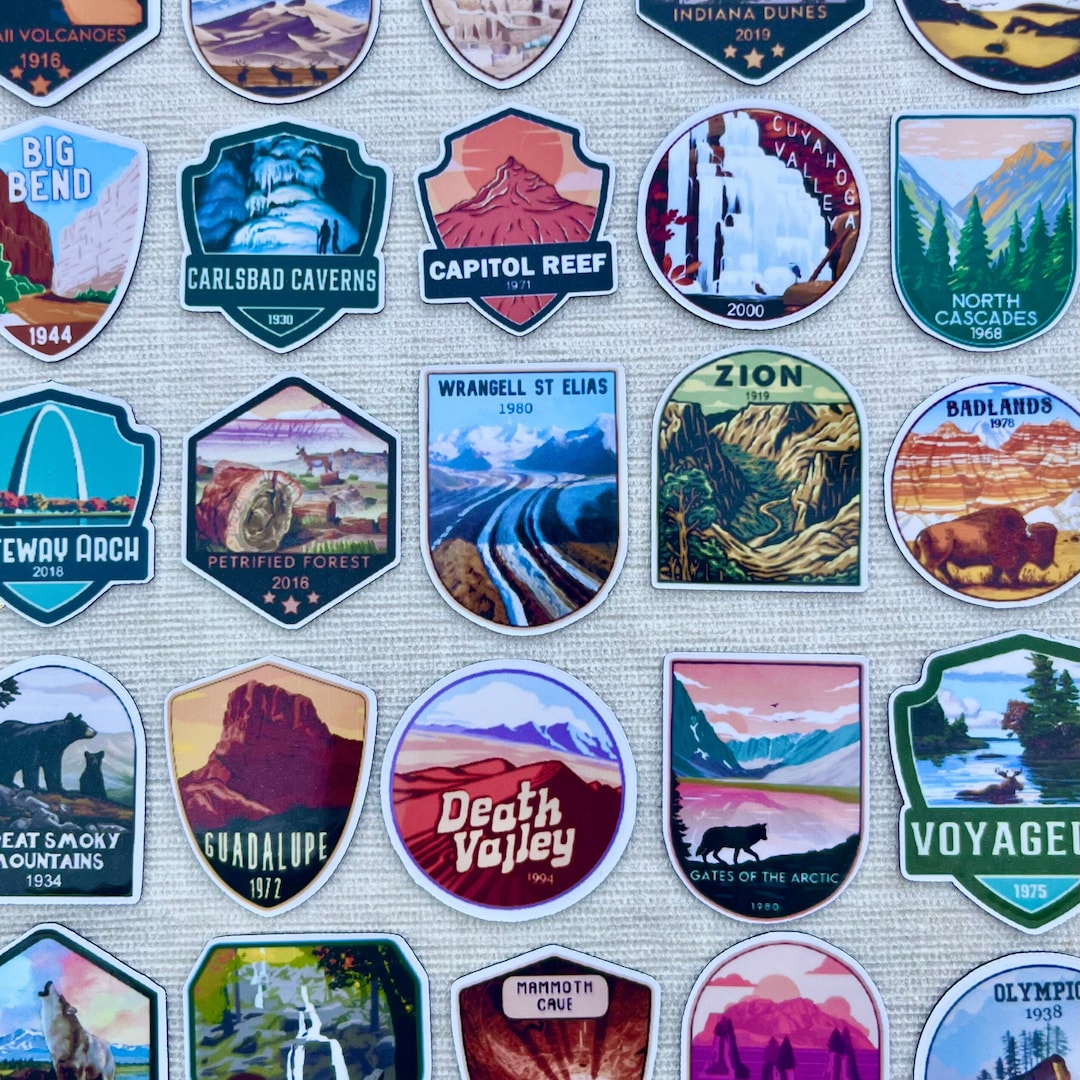 All 63 National Parks Magnet Bundle, Travel Magnet Souvenir Set, Small ...