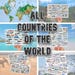 All World Countries Sticker Sheet, Americas, Asia, Europe, Africa ...